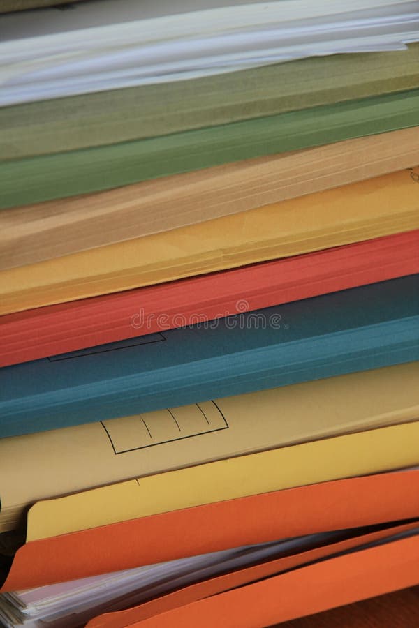 Stacked office files stock photo. Image of file, binder - 109200426