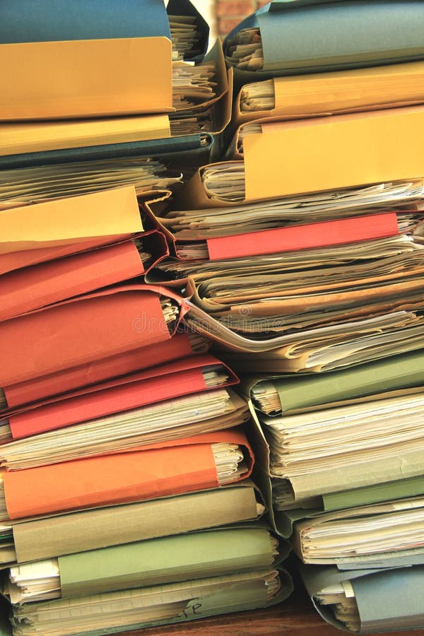 Stacked office files stock photo. Image of file, binder - 109200426