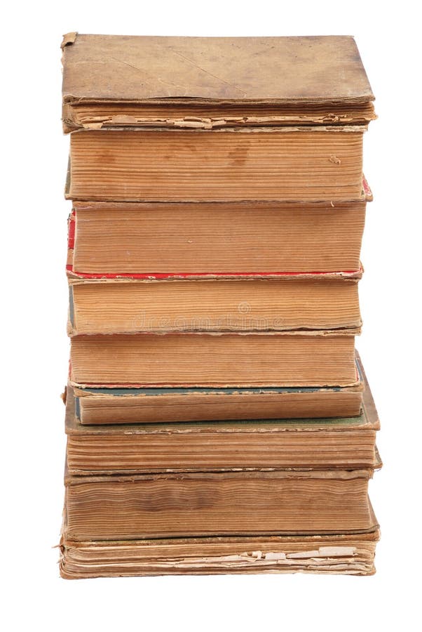 Stacked Old Books of Different Shape and Color Stock Image - Image of ...