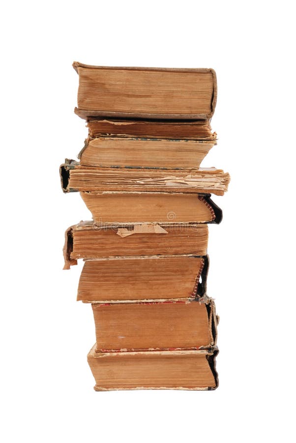 Stacked Old Books of Different Shape and Color Stock Image - Image of ...