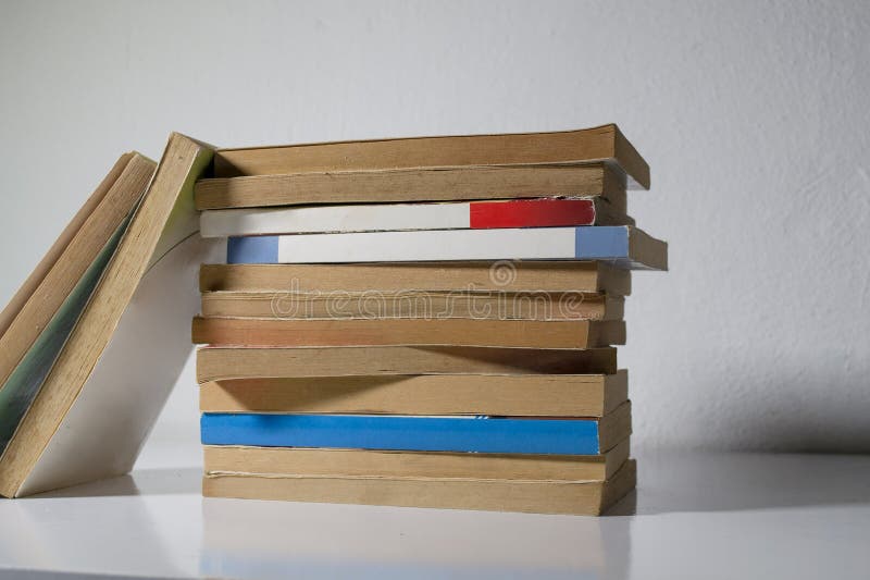 Stacked Old Books, Learning Concept. Study, Written Novels Stock Photo ...