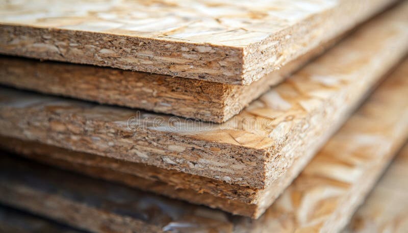 Stacked Oriented Strand Boards at a Construction Site for Building ...