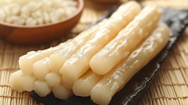 Stacked, Pale-yellow, Rice Cake Sticks Stock Illustration ...