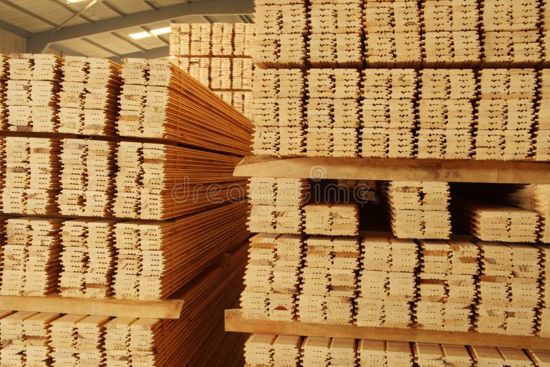 Stacked Pallets of Construction Lumber Stock Photo - Image of carpentry ...