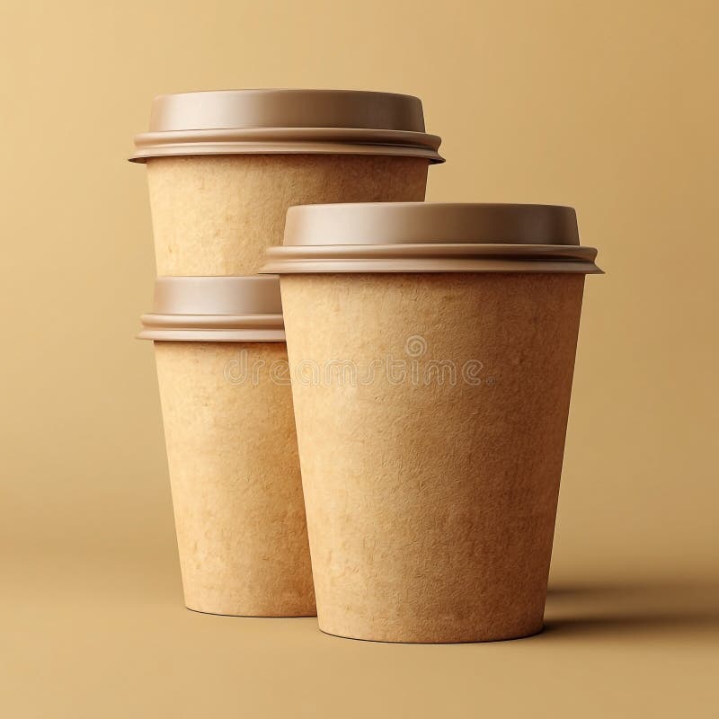 Simple Blank Stacked Paper Cups Mockup Stock Illustrations – 5 Simple ...