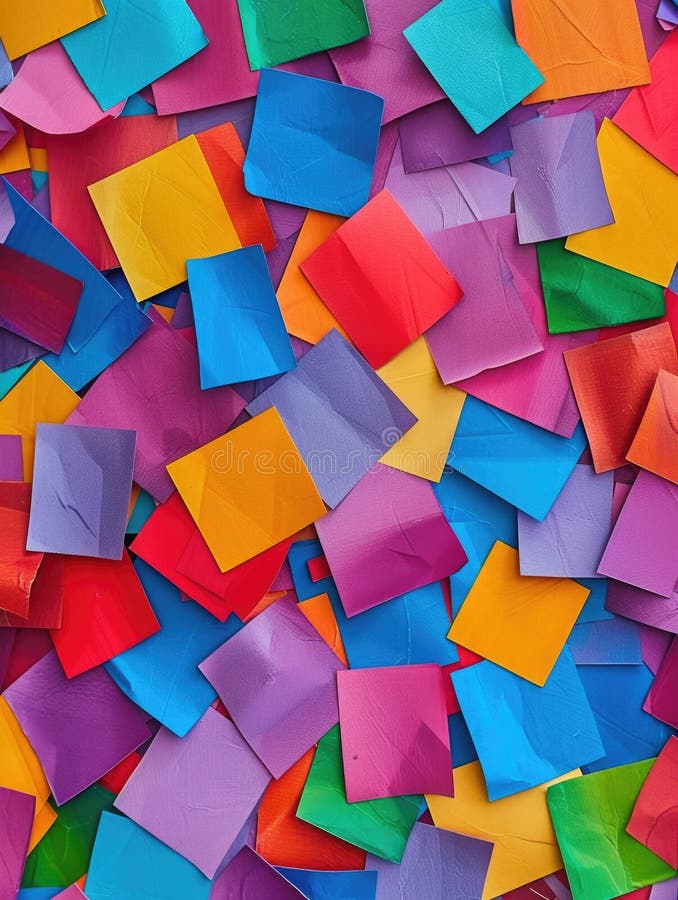 Stacked Paper Squares stock photo. Image of colorful - 375258750