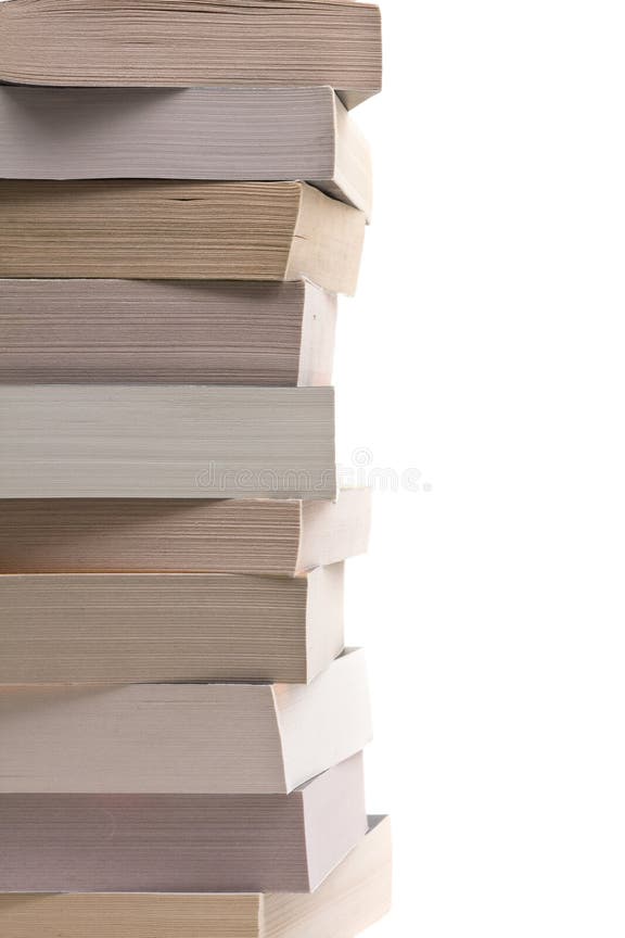 Stacked paperback books stock image. Image of education - 14396719
