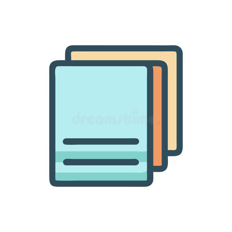 Stacked Papers Icon for Document Management Stock Vector - Illustration ...