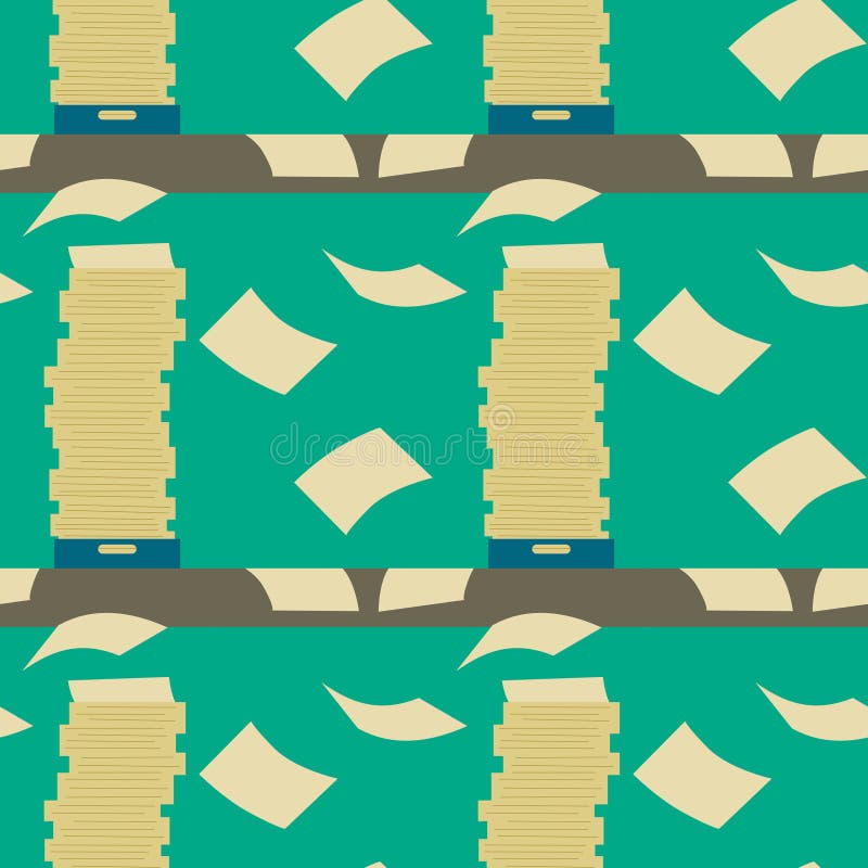 Stacked Papers Seamless Background Design Stock Illustration ...
