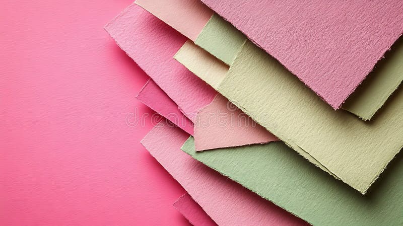 Stacked Pastel Colored Papers Showing Texture Stock Illustration ...