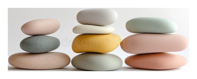 Stacked Pastel Stones in Balanced Composition Stock Photo - Image of ...