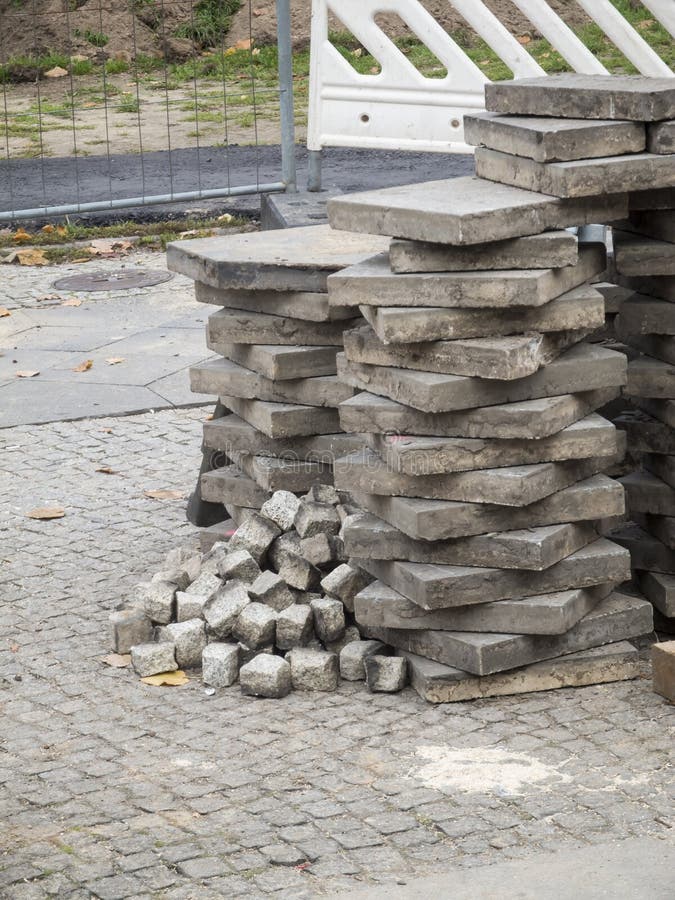 Stacked paving slabs stock photo. Image of stone, reuse - 81994960