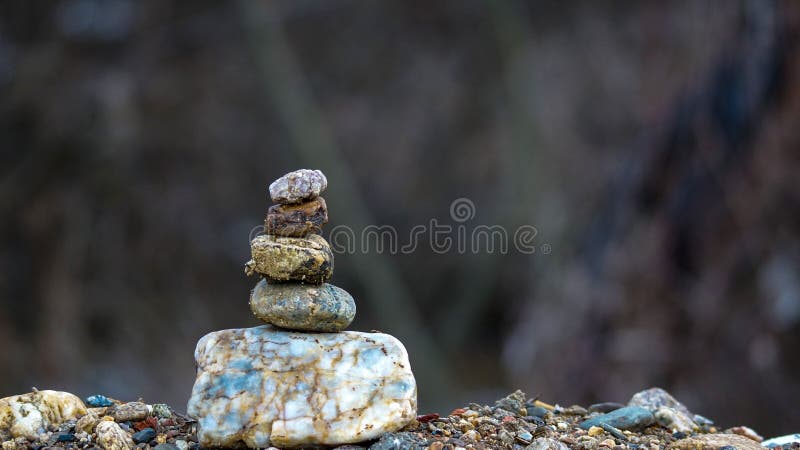 A Stack of Pebbles Stacked on Top of Each Other Stock Photo - Image of ...