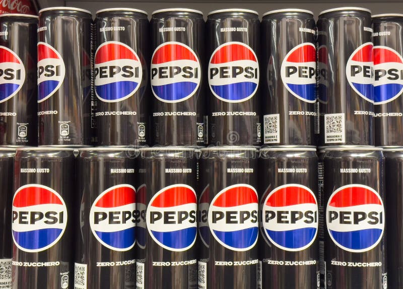 Stacked Pepsi Cans Zero Sugar Massimo Gusto Branding Beverage Display ...
