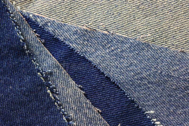 STACKED PIECES of BLUE DENIM CLOTH Stock Image - Image of background ...