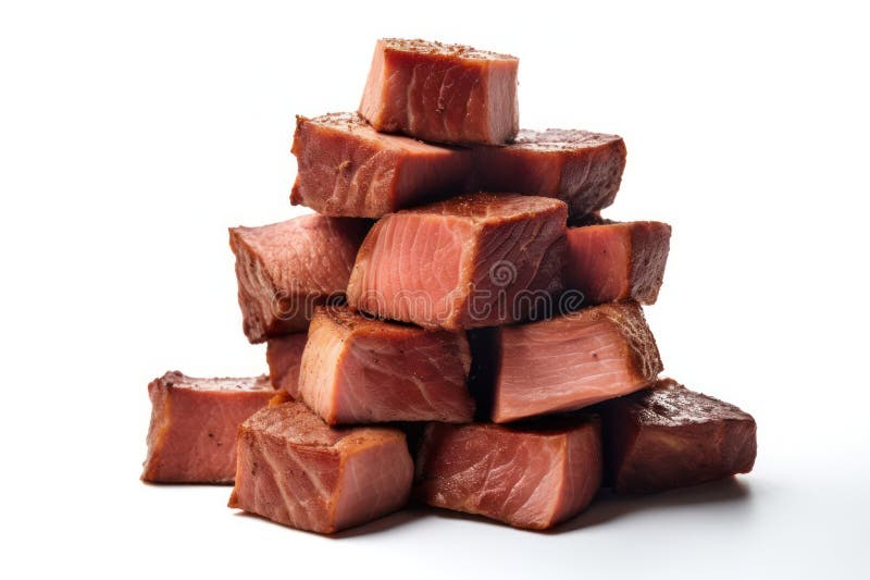 Meat cubes stock image. Image of parsley, board, fresh - 16555709