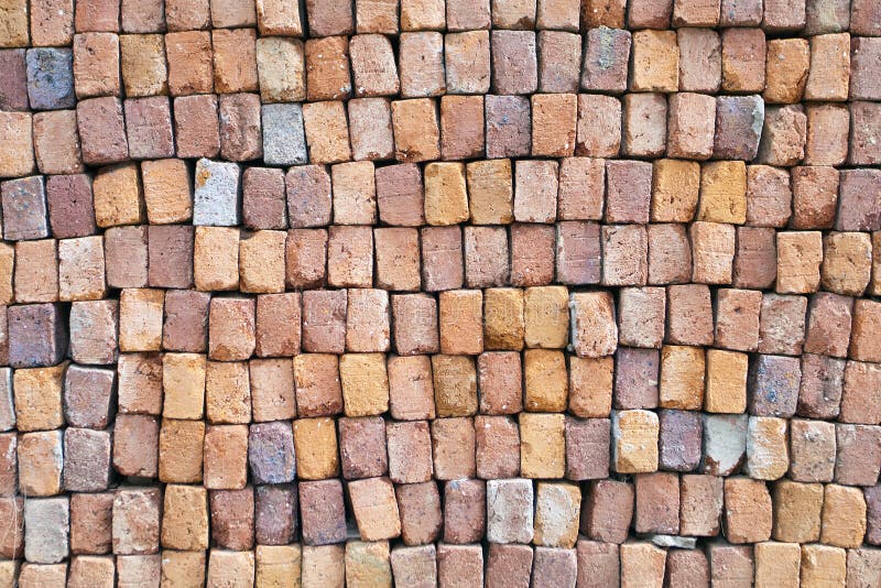 Stacked Pile of Building Bricks Stock Photo - Image of material, pile ...