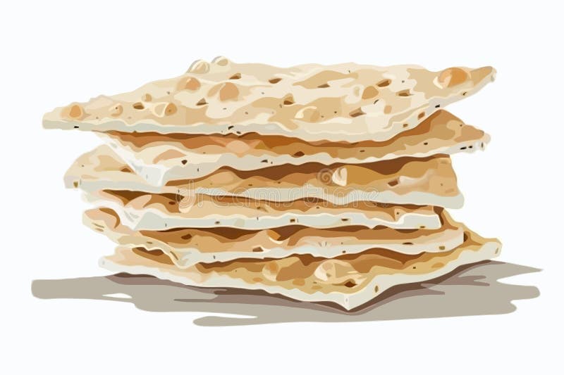 Stacked Pile of Crispy Saltine Crackers Isolated Illustration Stock ...
