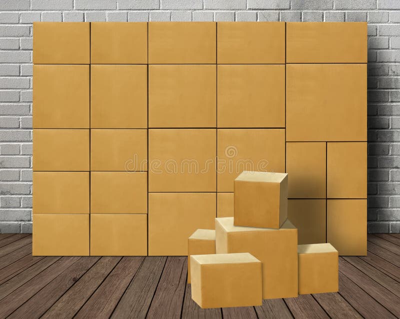 Stacked Piled Carton Boxes Declutter Stock Photo - Image of parcel ...