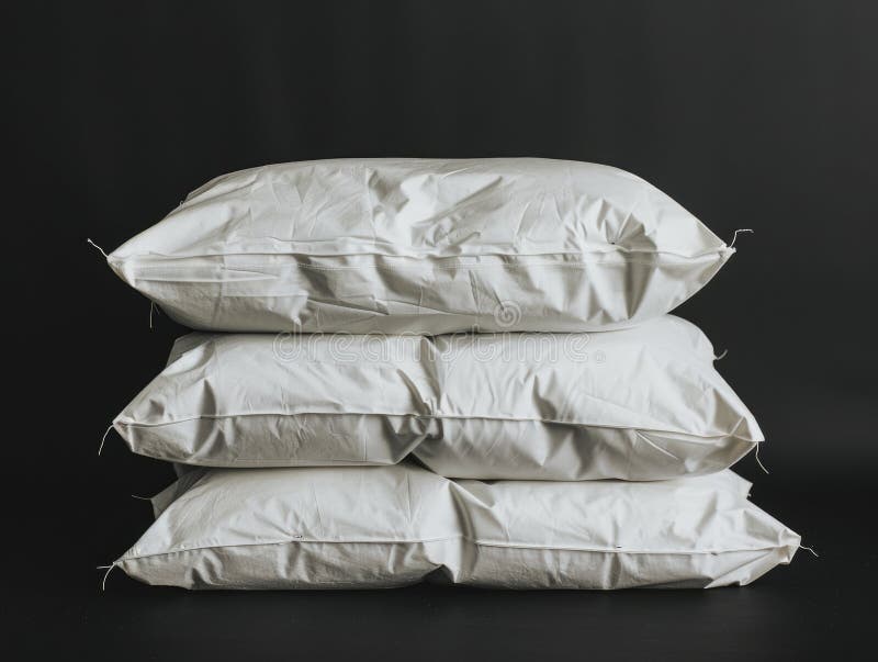 Stacked Pillows stock image. Image of fluffy, bedding - 375478717