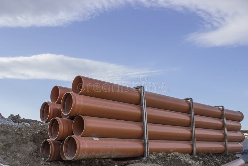 Stacked Pipe stock photo. Image of stack, industry, site - 31933530