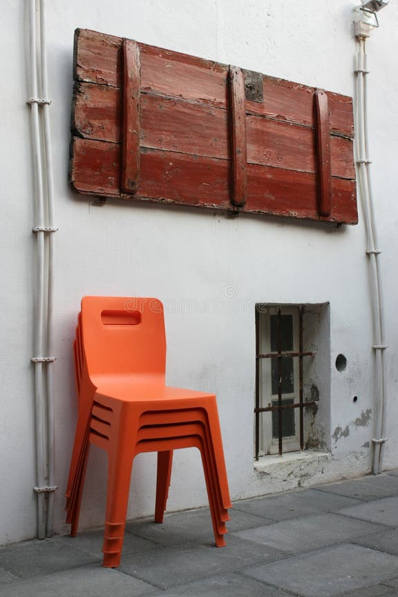 Stacked Plastic Chairs - Functional, Versatile Seating Solution. Ideal ...