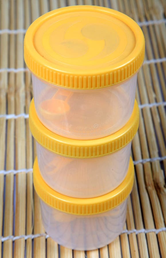 Stacked plastic containers stock photo. Image of colored - 17421664