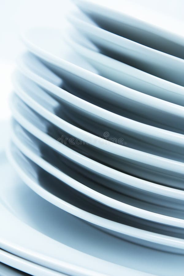 Stacked plates stock image. Image of pile, dishes, china - 8742439