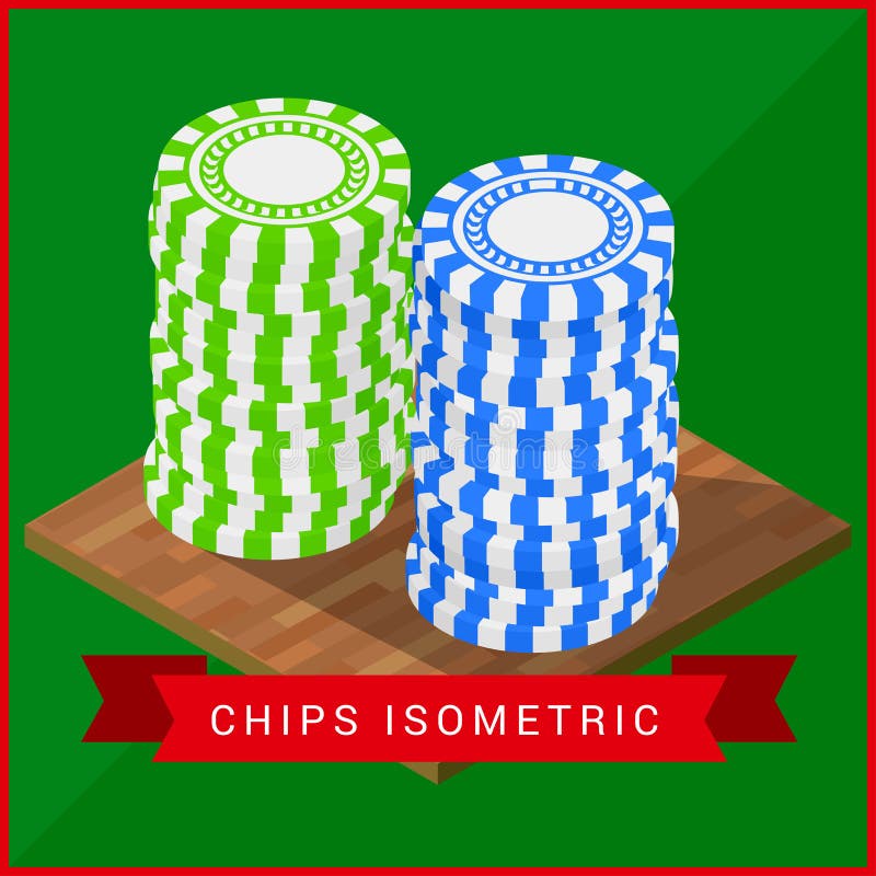 Stacked Pocker Chips Isometric Flat Stock Vector - Illustration of ...