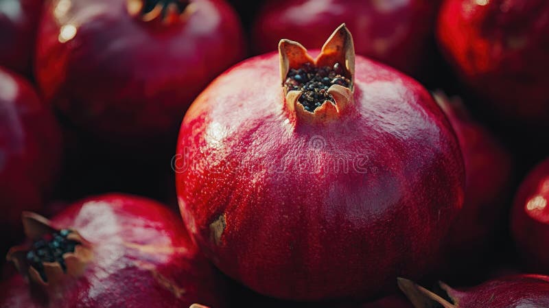 Stacked Pomegranates, stock illustration. Illustration of vitamin ...