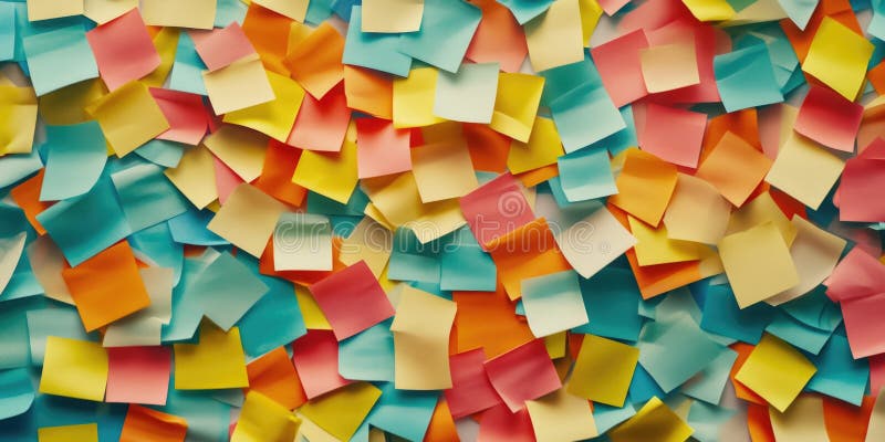 Stacked Post-it Notes stock illustration. Illustration of color - 377442129