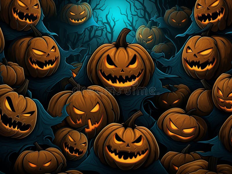 Stacked Pumpkin Pattern, Ideal Image for Halloween, Carved Pumpkins ...