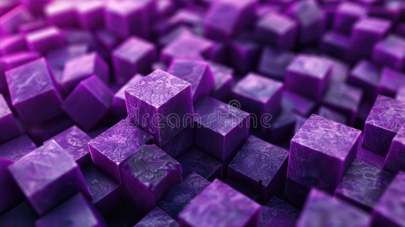 Stacked Purple Cubes stock illustration. Illustration of playful ...