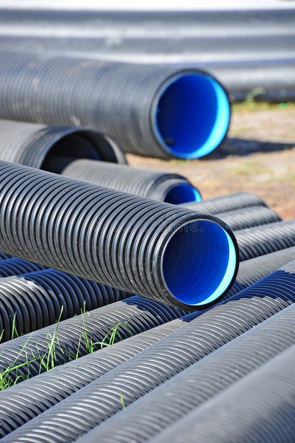 Stacked PVC pipe stock image. Image of culvert, circle - 75029701