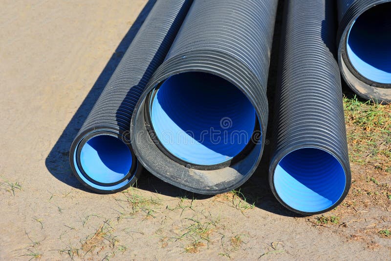 Stacked PVC pipe stock image. Image of culvert, background - 110232045