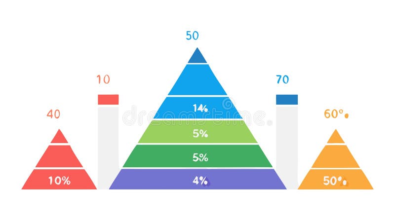Stacked Pyramid Chart - Proportional Data Layers, Vector Design Generative AI Stock Vector ...