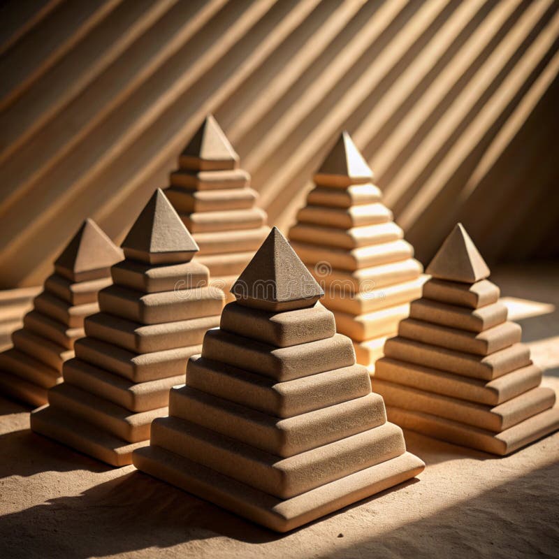 Stacked Pyramid Decorative Figurines Stock Illustration - Illustration ...