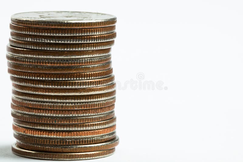 Stacked Quarters stock photo. Image of change, objects - 17879086