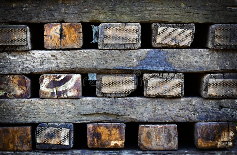 Stacked railway sleepers stock image. Image of industry - 81816937