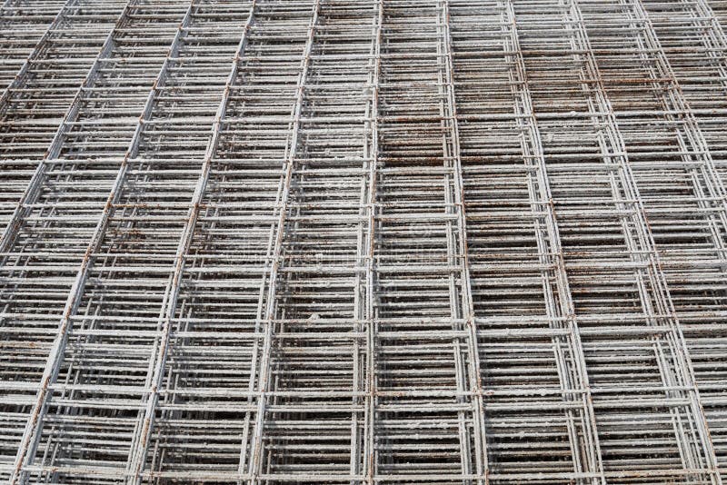 Stacked rebar grids stock photo. Image of design, mesh - 20204104