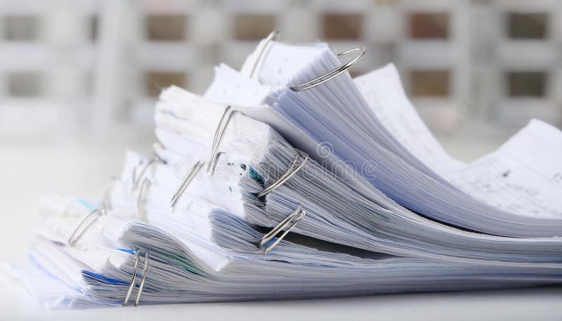 Stacked Receipts in Paper Nail Stock Photo - Image of cash ...