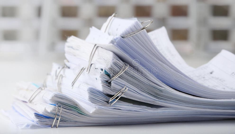 Stacked Receipts in Paper Nail Stock Photo - Image of cash ...