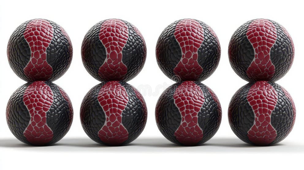 Stacked Red & Black Textured Balls Stock Image - Image of geometric ...