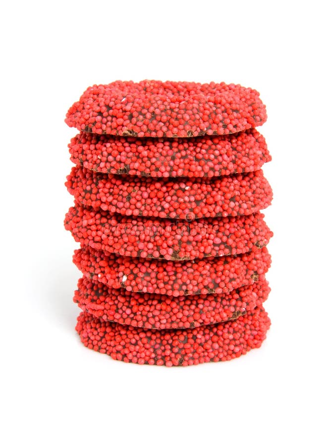Stacked Red Speckled Christmas Candy Stock Image - Image of christmas ...