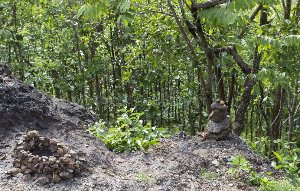 Stacked rock on the cliff stock photo. Image of stacked - 44051692
