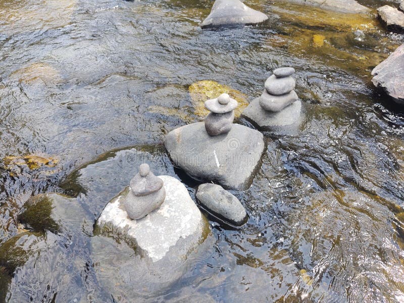 Stacked rock river stock photo. Image of boulder, stream - 225796064