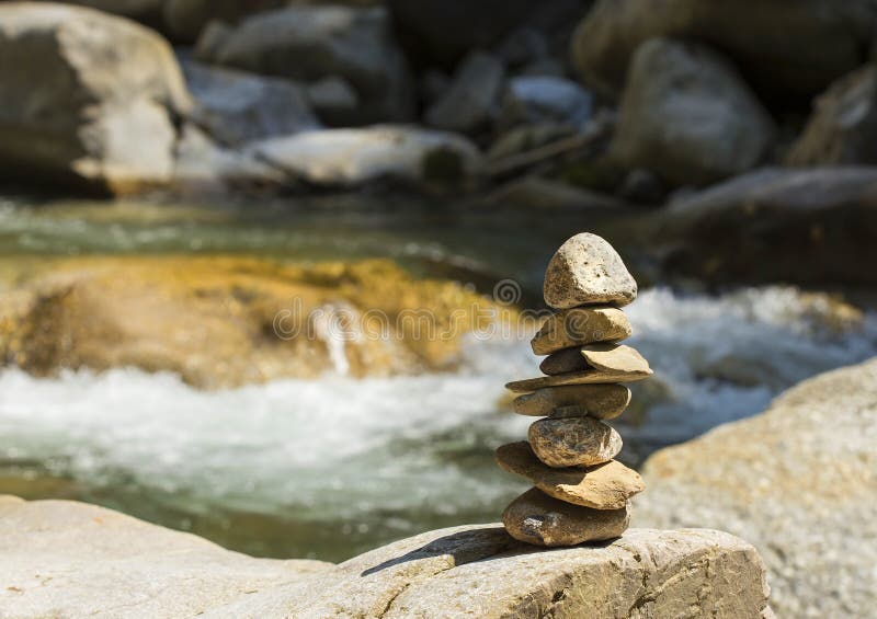 Stacked rock tower stock image. Image of people, like - 60717849