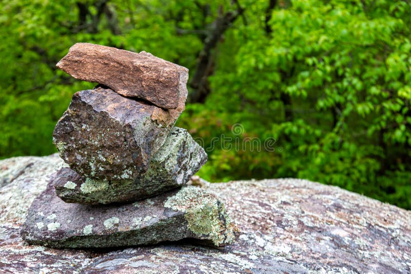 Stacked Rocks in the Forest Stock Image - Image of trail, nature: 185673515