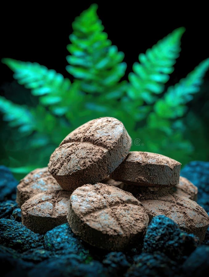 Stacked Rocks in a Lush Green Forest Stock Illustration - Illustration ...