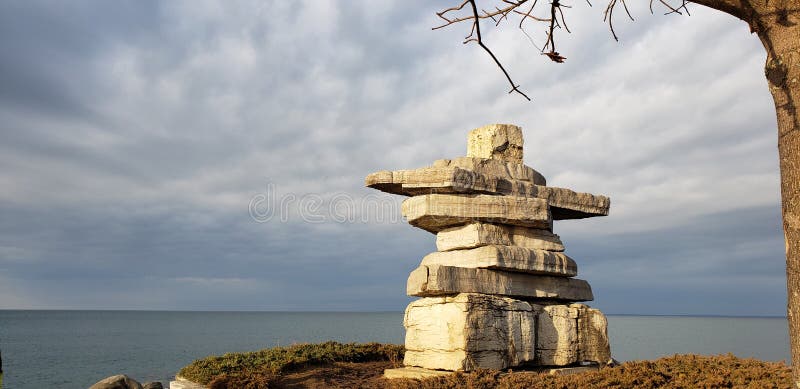 Stacked rocks in the north stock image. Image of landmark - 168337127